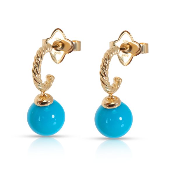 David Yurman | Bags | David Yurman Solari Turquoise Hoop Earrings In 8k ...